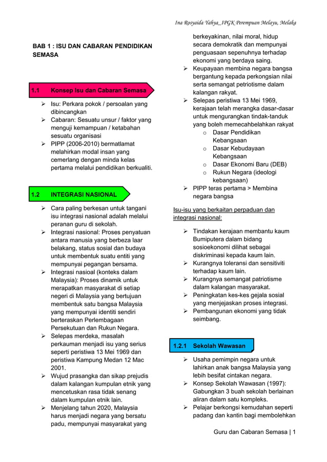 Guru-dan-cabaran-semasa-edu-3093-bab-1 | PDF