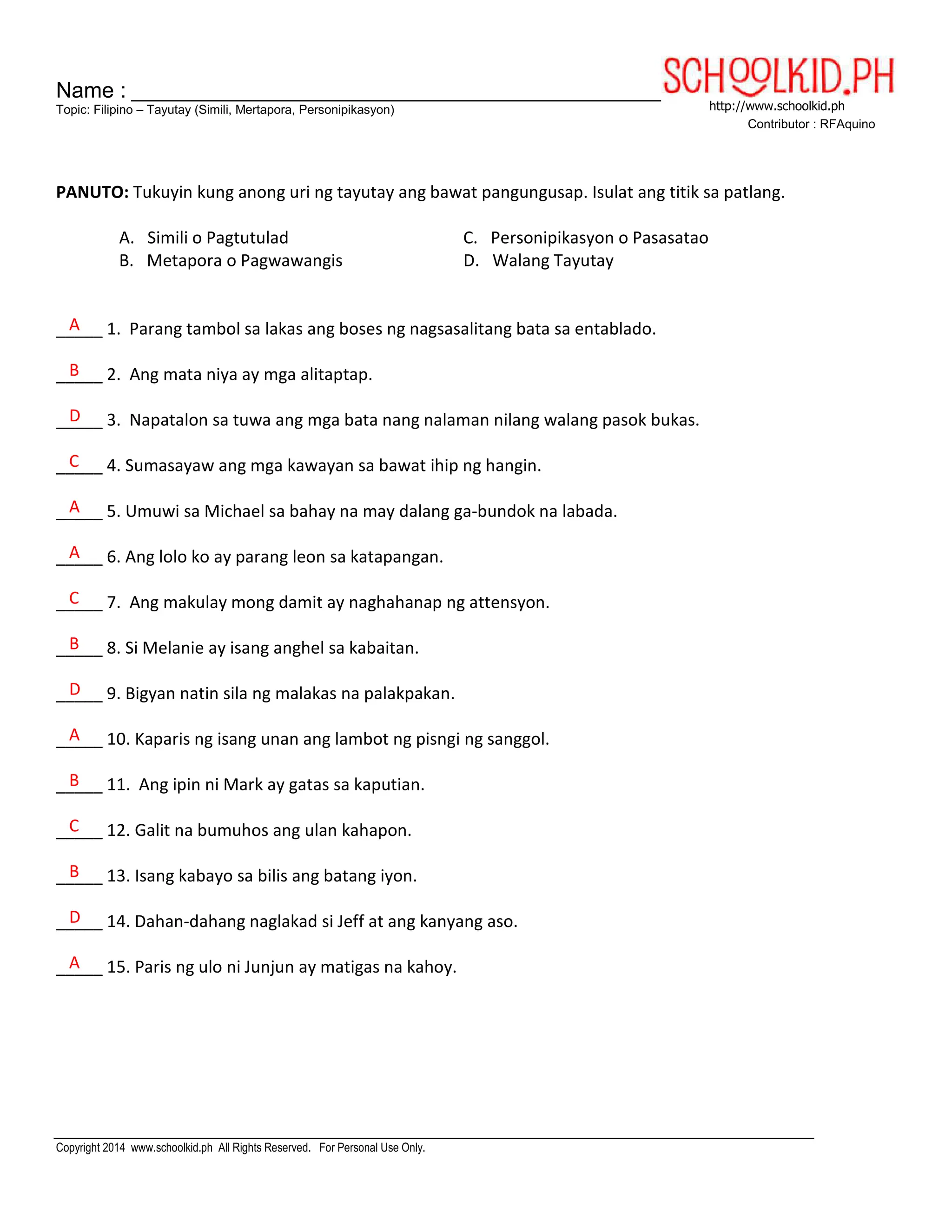 Worksheet-2-Answer.pdf for the education of our children when needed | PDF
