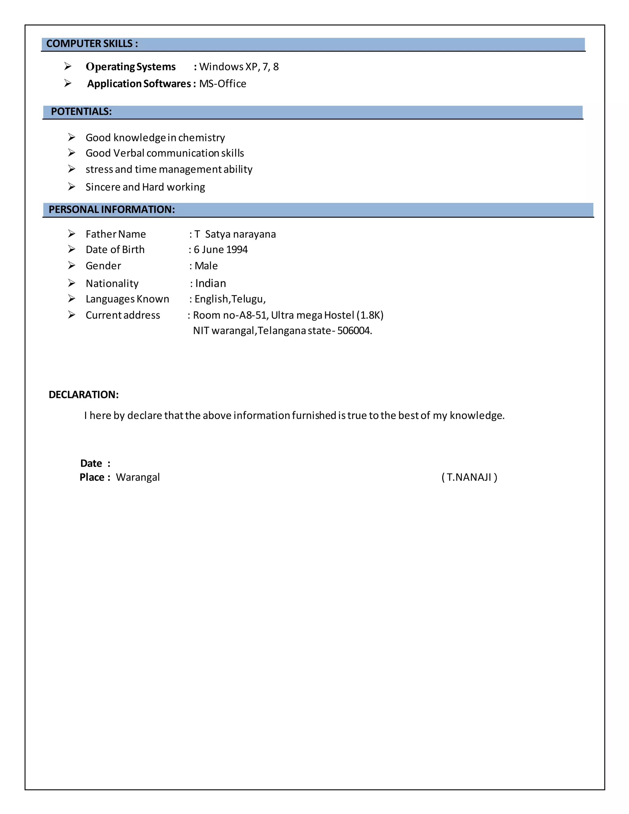 venkat Resume teaching | DOCX