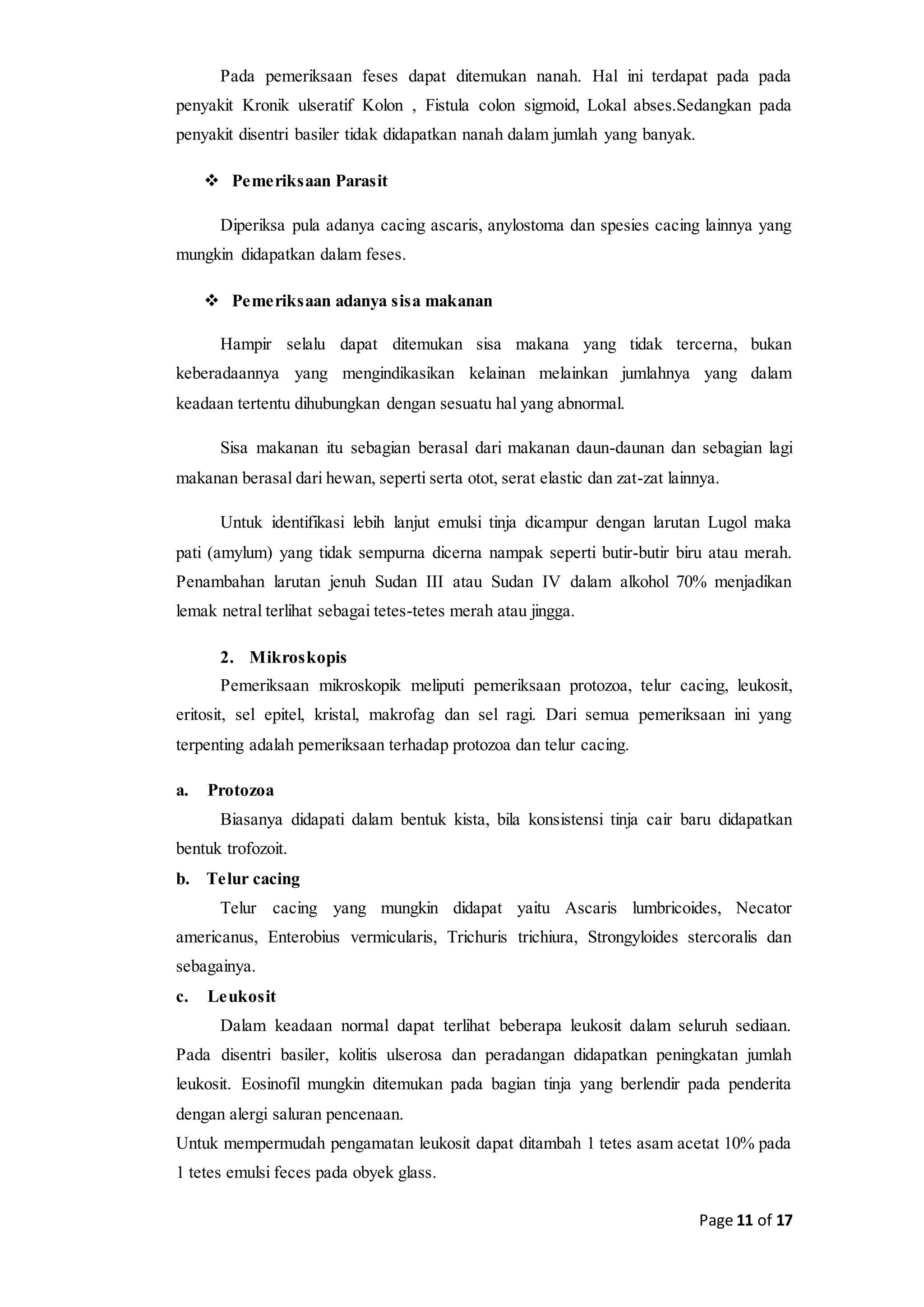 249456048 makalah-6-kimia-klinik-feses | DOCX