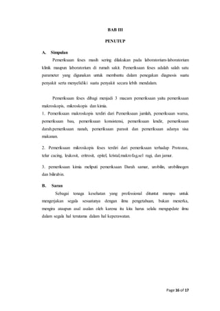 249456048 makalah-6-kimia-klinik-feses | DOCX