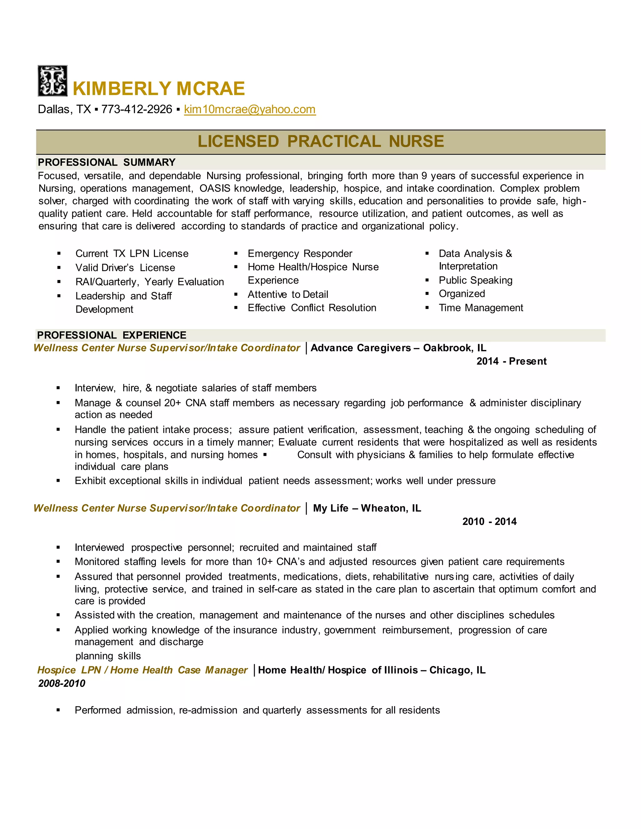 K. McRae's Resume | DOCX