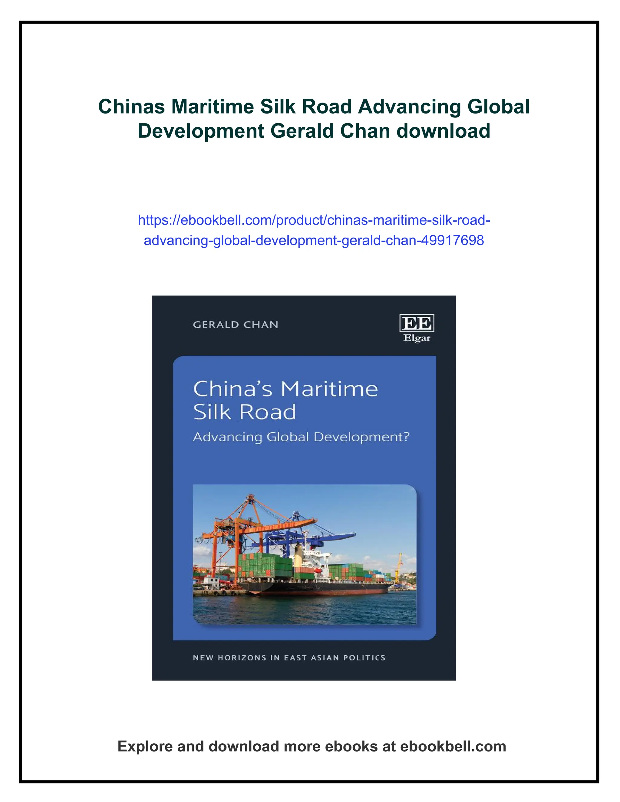 Chinas Maritime Silk Road Advancing Global Development Gerald Chan | PDF