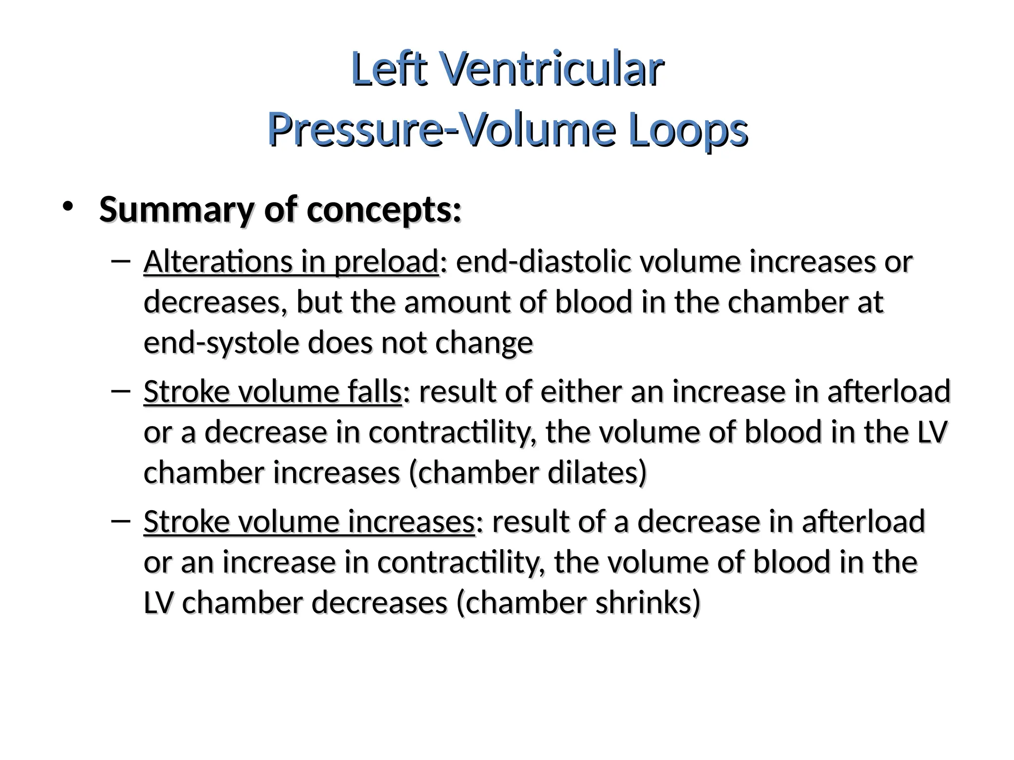 presentation of left ventricular pressure volume loops for dummies | PPT