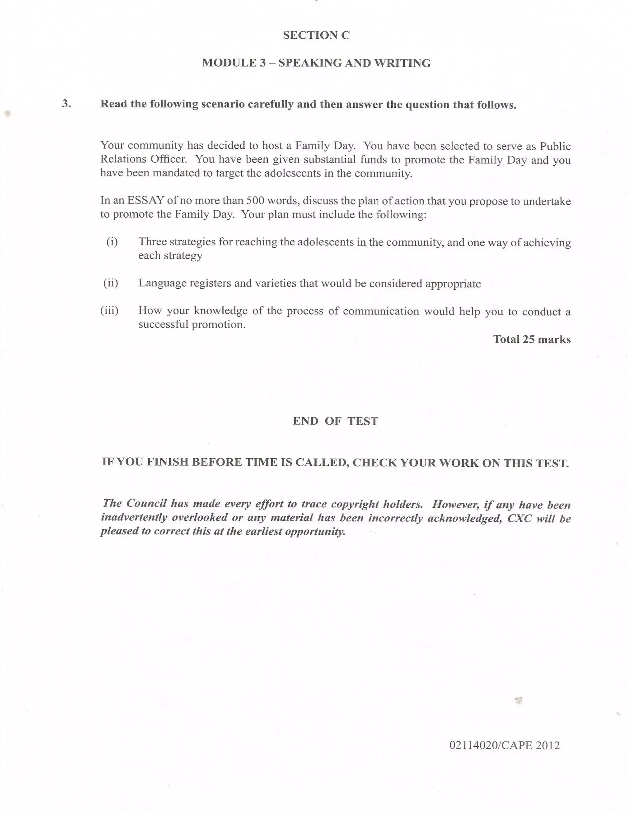 CAPE communication-studies-past-paper-2012 | PDF