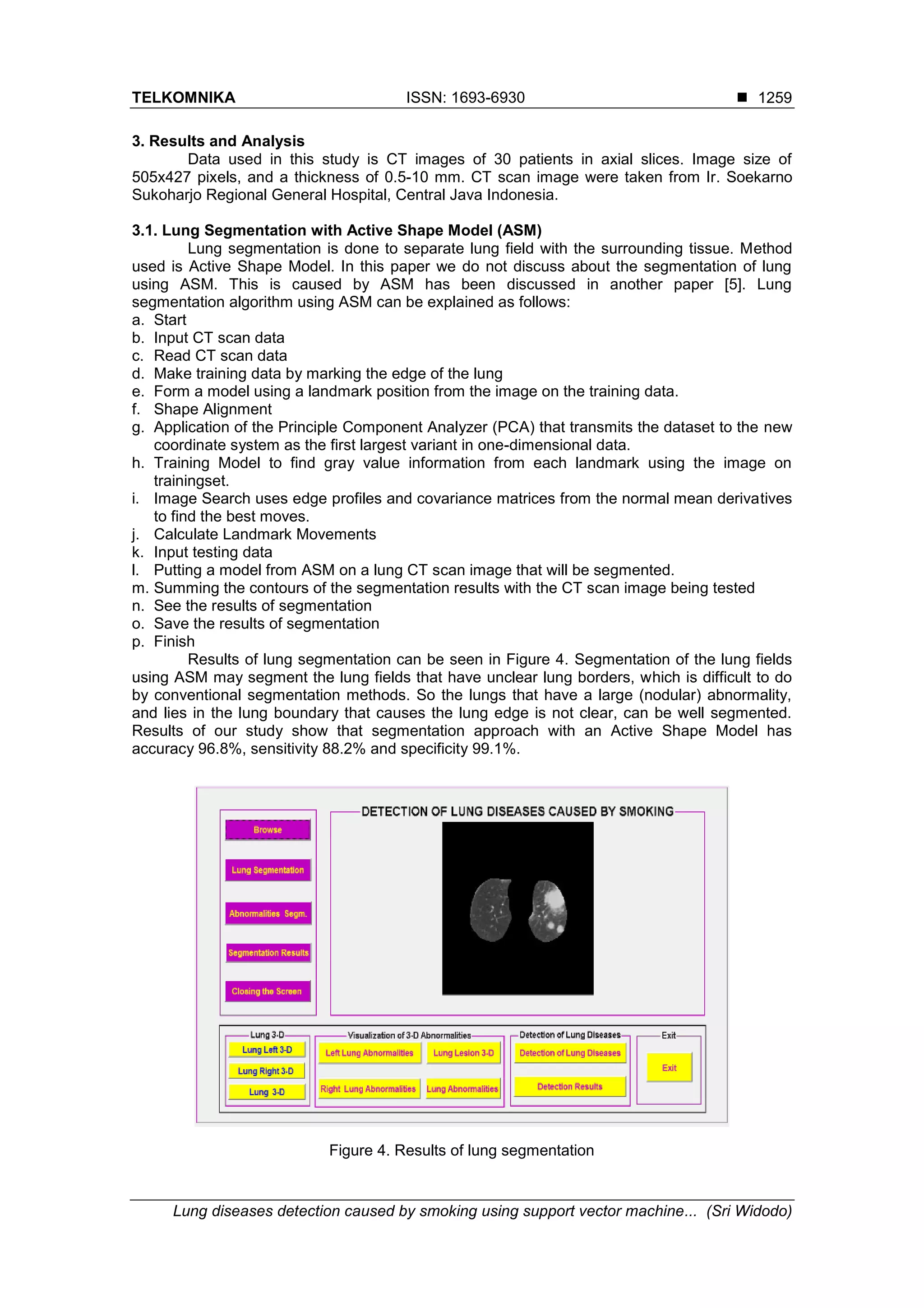 Lung diseases detection caused by smoking using support vector machine ...