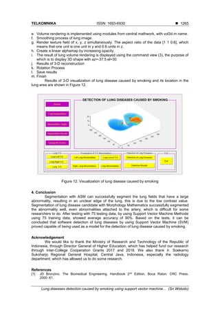 Lung diseases detection caused by smoking using support vector machine ...