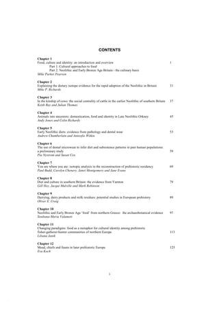 Food Culture And Identity In The Neolithic And Early Bronze Age Michael ...