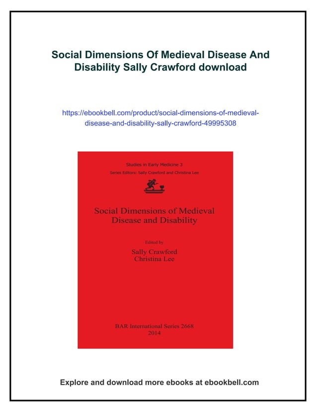 Social Dimensions Of Medieval Disease And Disability Sally Crawford | PDF