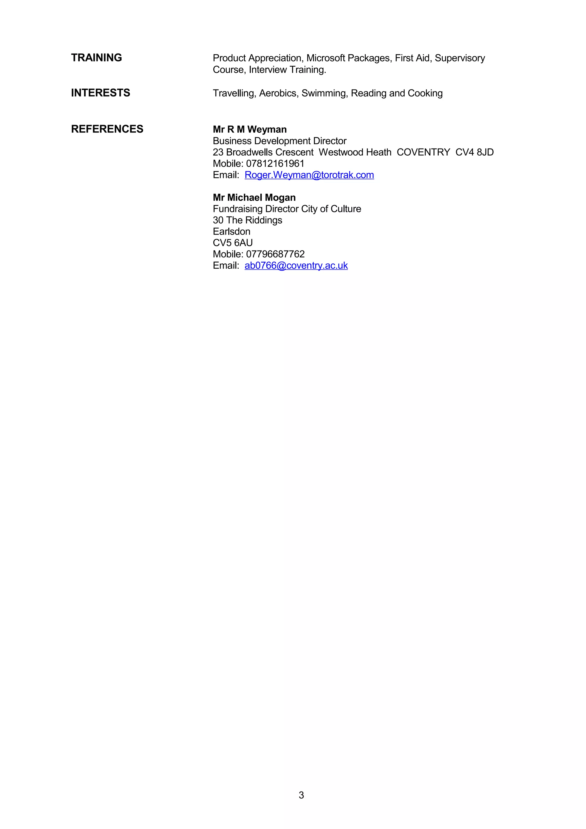 Michelle Cooke_CV 6-5-2016 | PDF