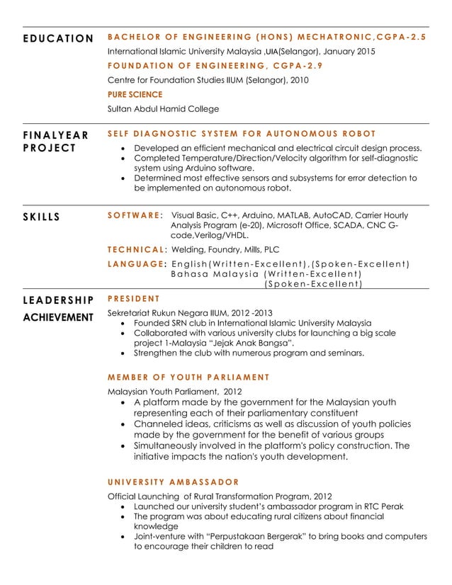 RESUME_HAFEZ | PDF | Business | Business and Finance