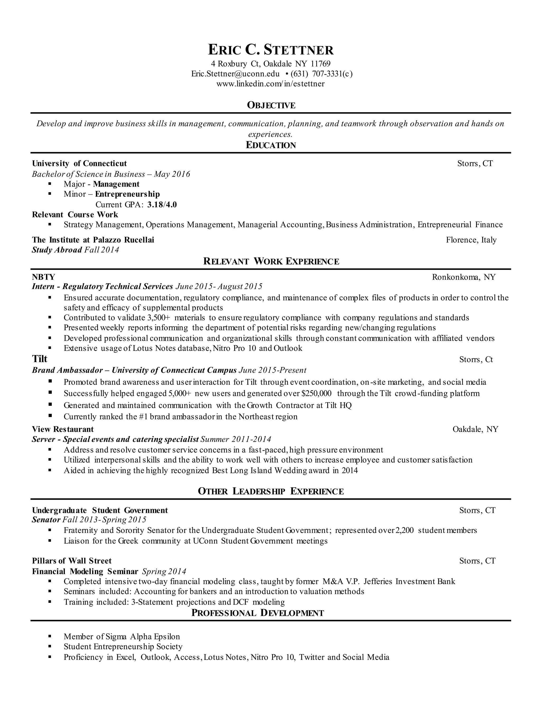 Eric Stettner_ Resume | PDF