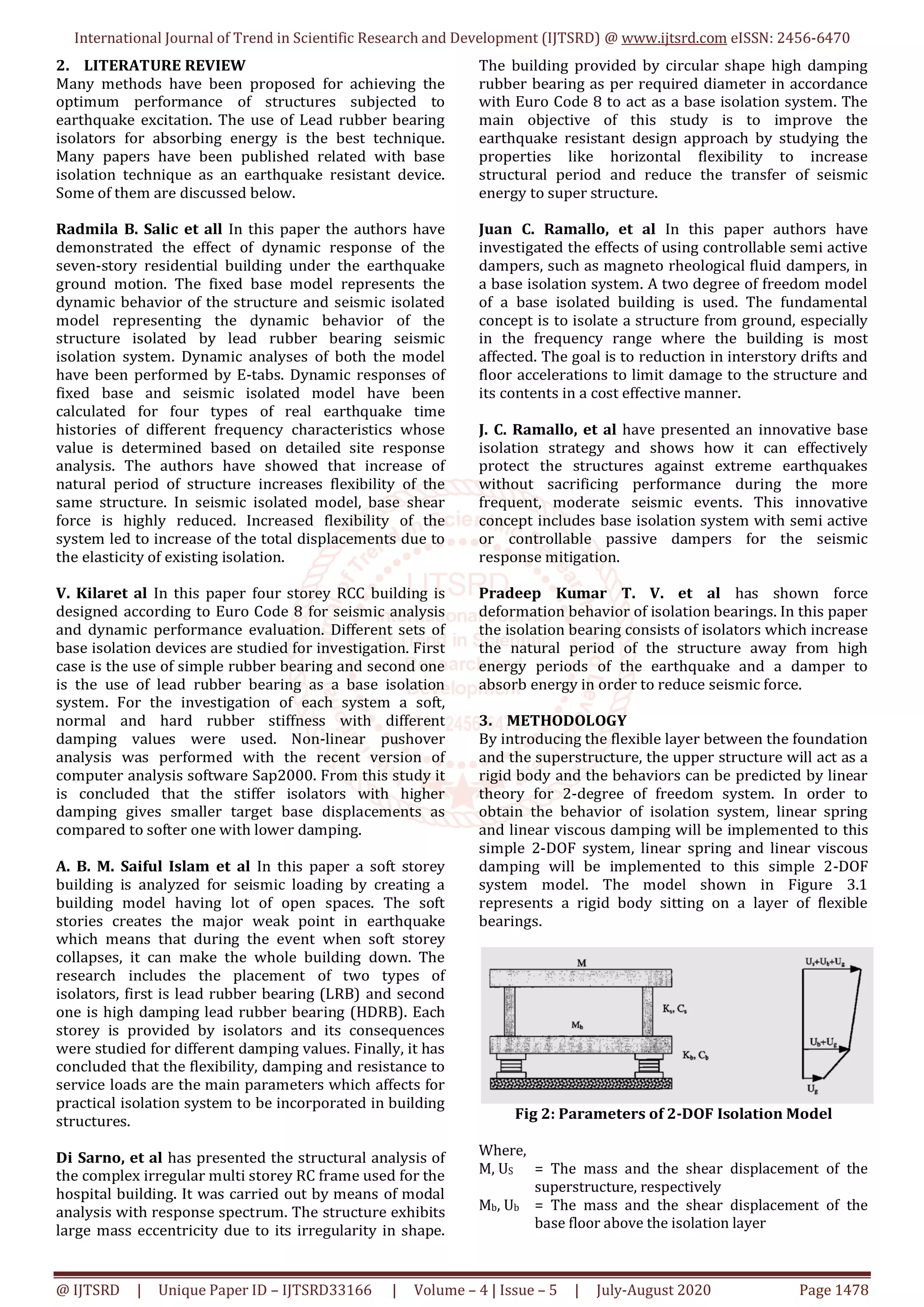 Seismic Analysis of Framed R.C. Structure with Base Isolation Technique using E Tabs | PDF
