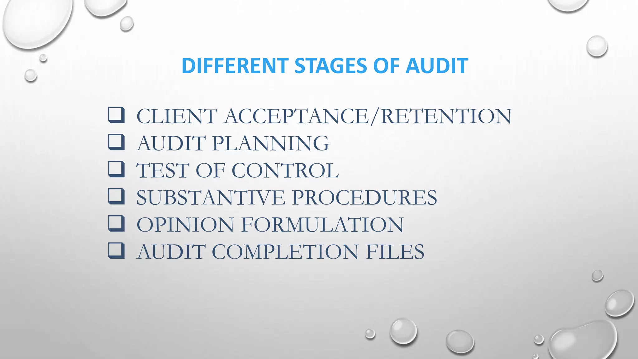 Presentation 1 - Different Stages of Audit | PPT