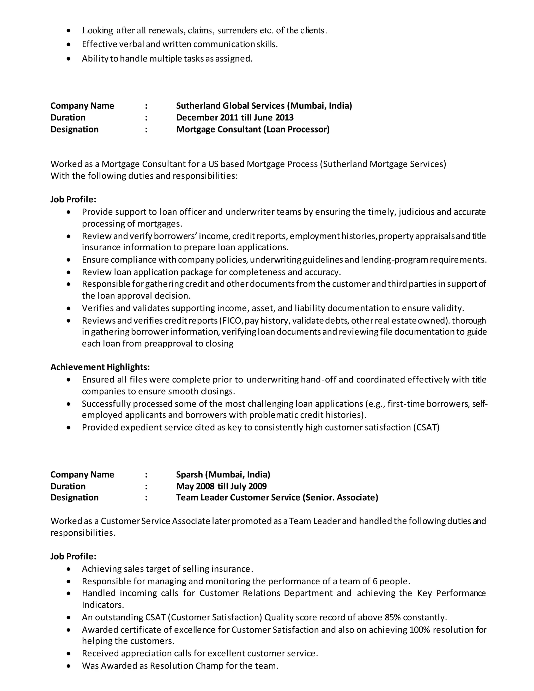 Vikita - Resume | DOCX