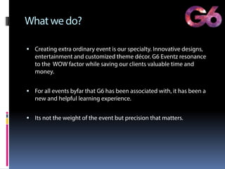 G6 Eventz | PPT