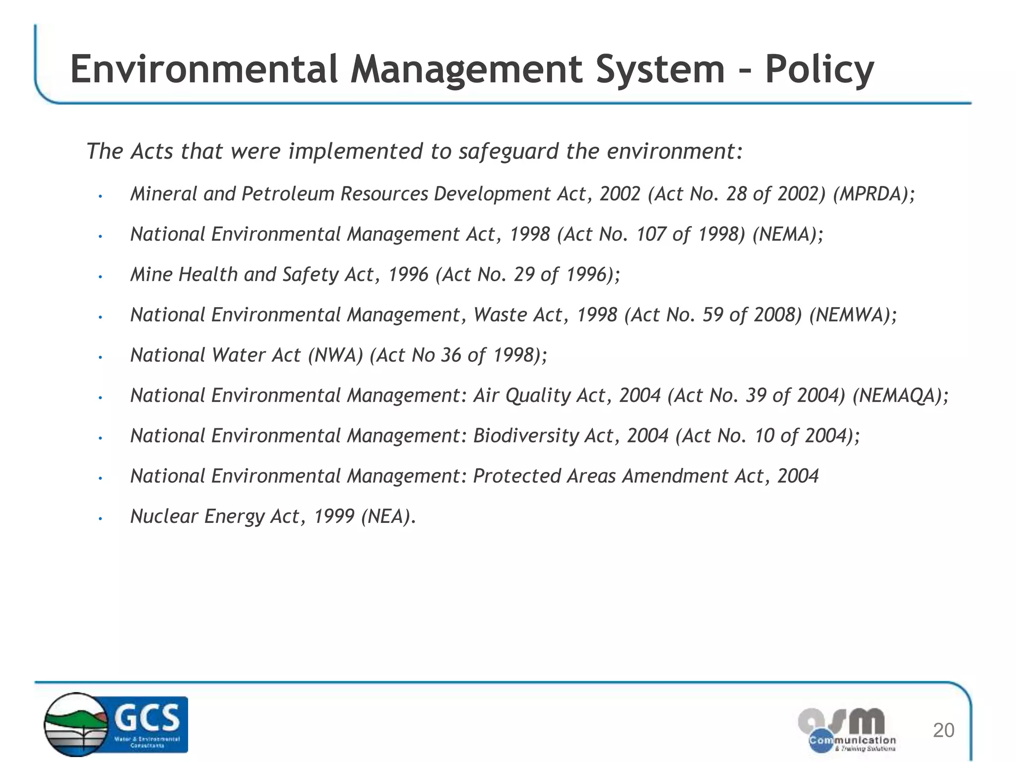 Environmental Management Systems - ISO 14001 | PPTX