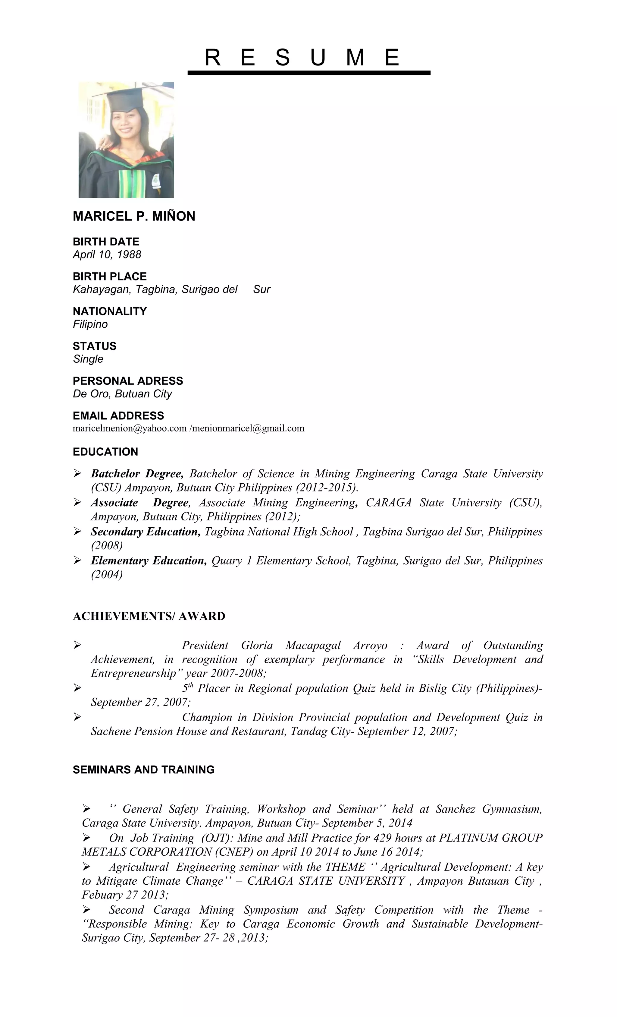 MY INFORMATION | PDF