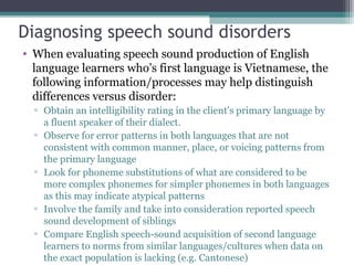 DiagnosingSpeechSound DisordersinVietnameseESLstudents Kimberly Jones | PPT