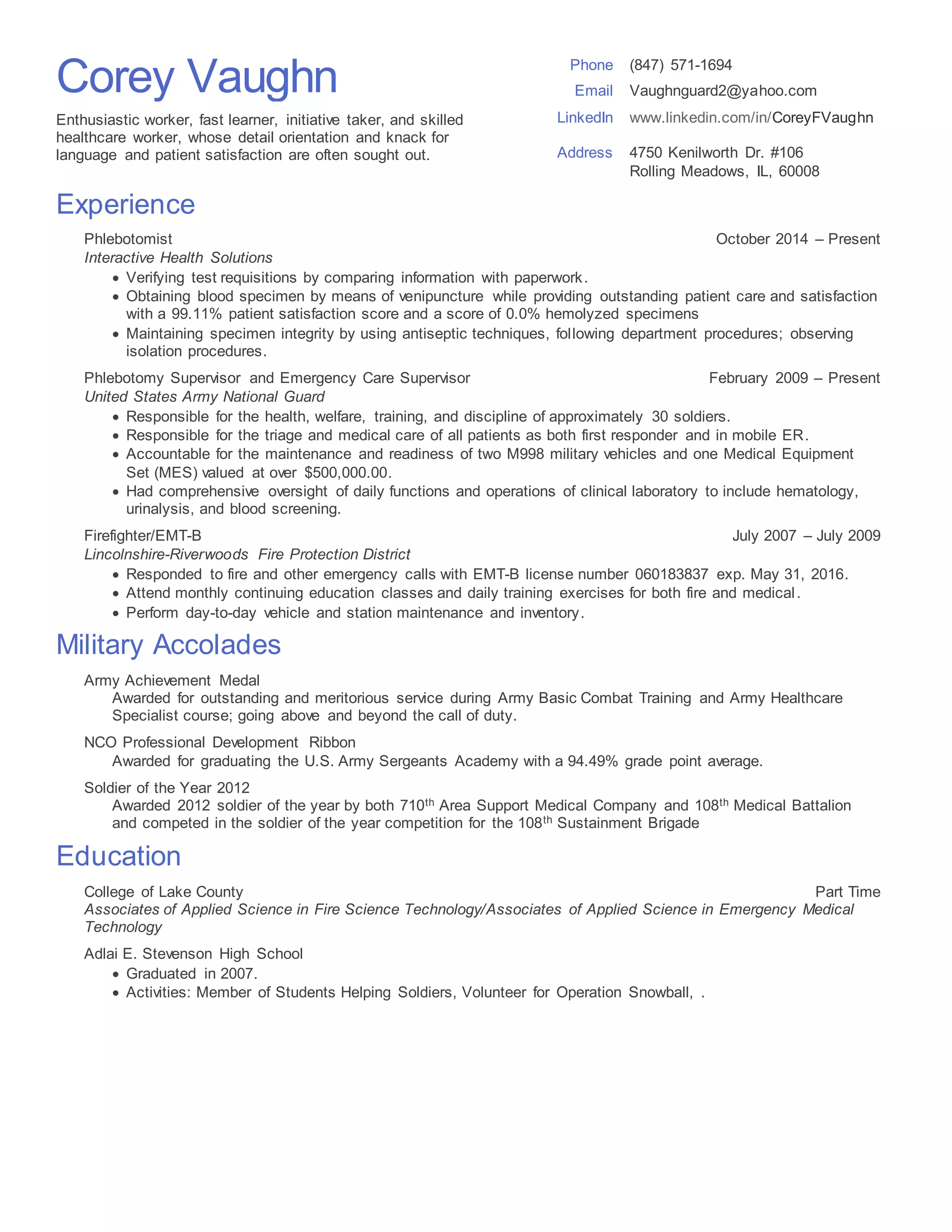 corey vaughn formated resume | DOCX