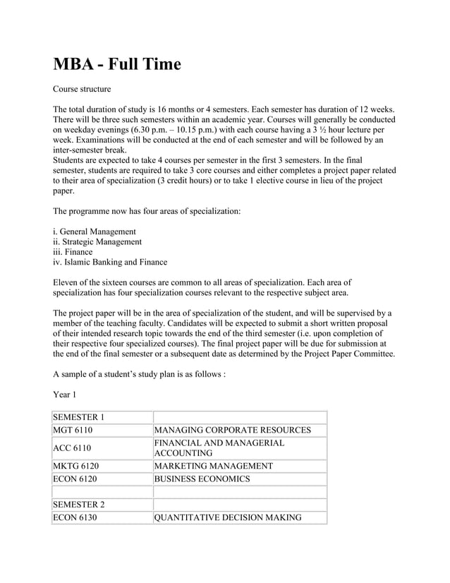 MBA overview | PDF | Business Administration | Business