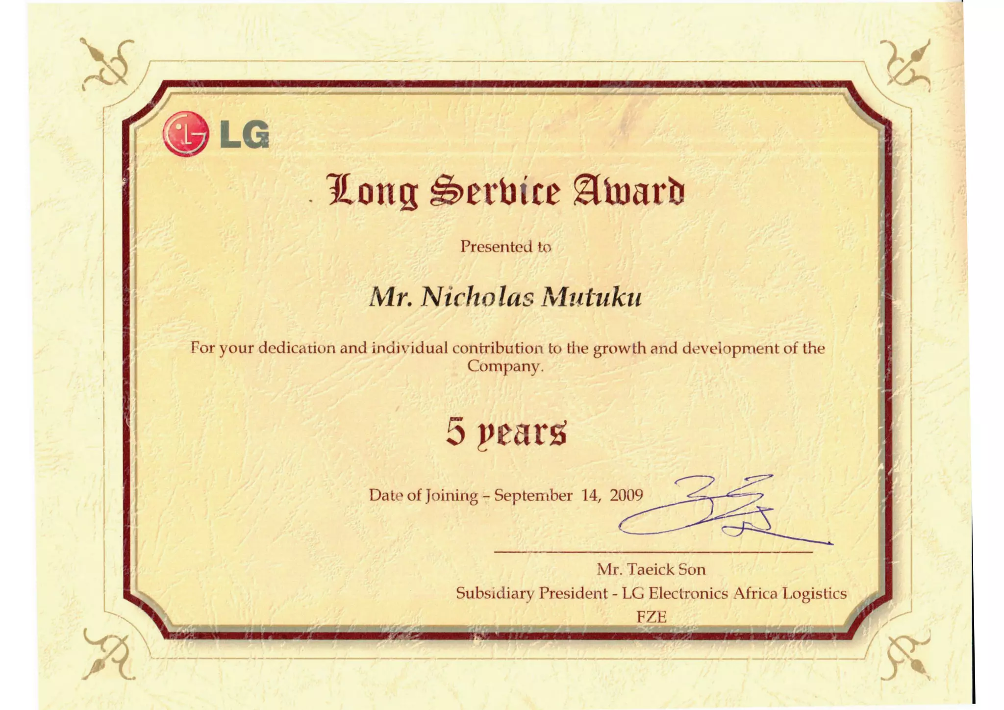 Long service award-Sep-2014 | PDF