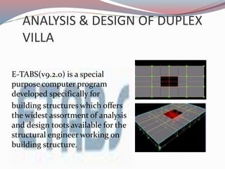 duplex villa ppt | PPTX