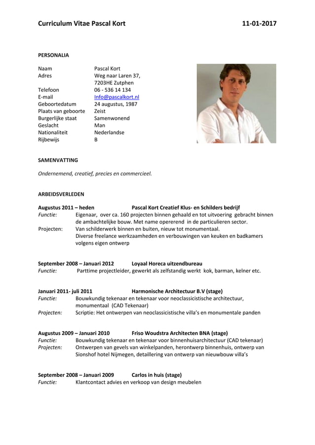 CV Pascal Kort | PDF