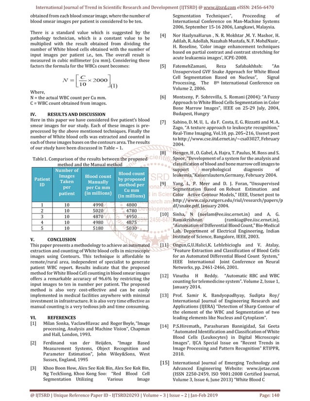 An Automated Solution for Extracting and Counting of White Blood Cells in a Blood Smear Images | PDF