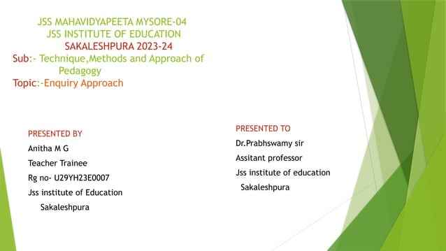 24_Anitha MG_Enquiry Approach.pptx_TMAP_seminar | PPTX