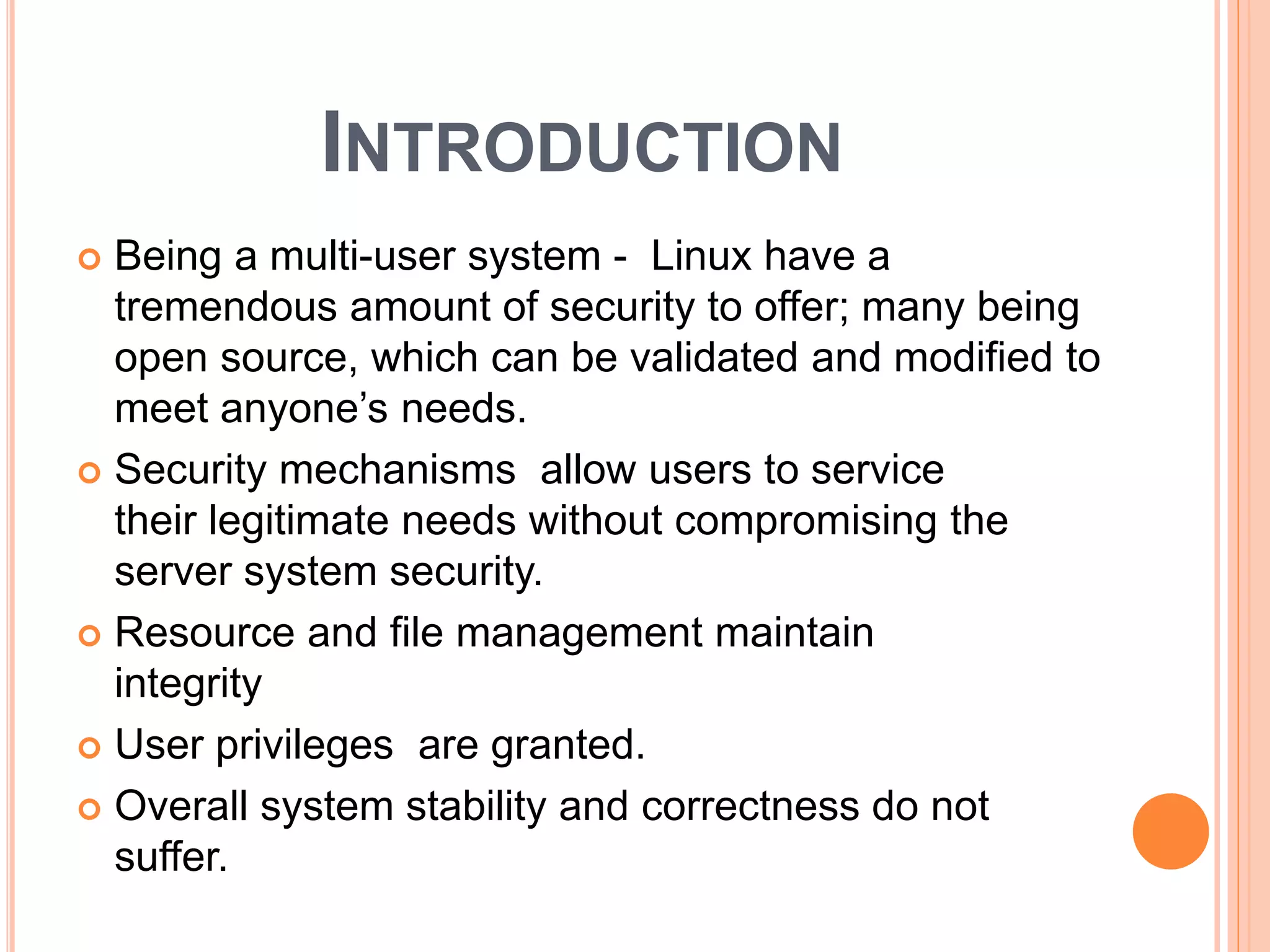 Linux Security in Operating System | PPTX
