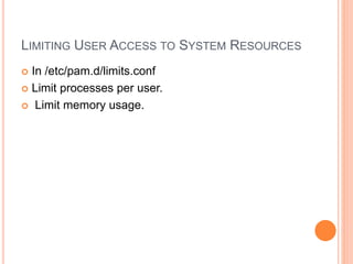 Linux Security in Operating System | PPTX