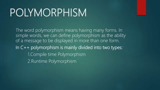 Polymorphism & Templates | PPTX