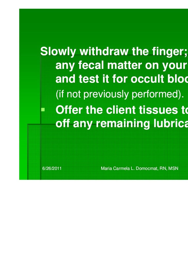 Assessment Of The Anus And Rectum