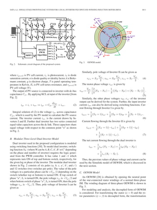 a single stage photovoltaic system for a dual-inverter-fed open-end winding induction motor ...