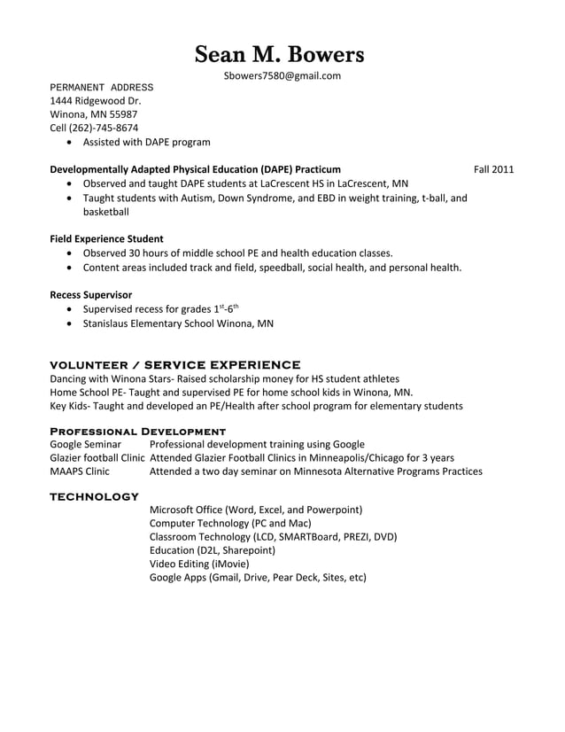 Updated Resume 2015 New | DOC