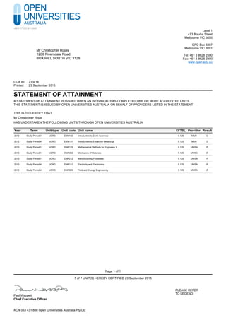 Open University grades | PDF