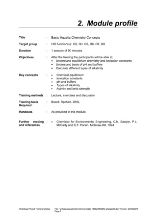 24 basic aquatic chemistry concepts | DOC