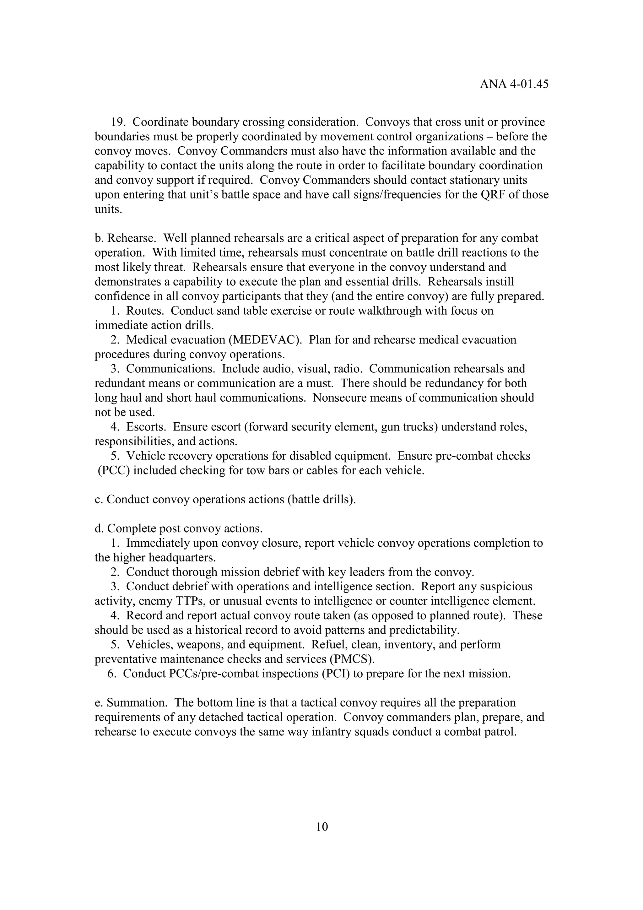 ANA 4-01.45 Convoy OPNS TTP | PDF