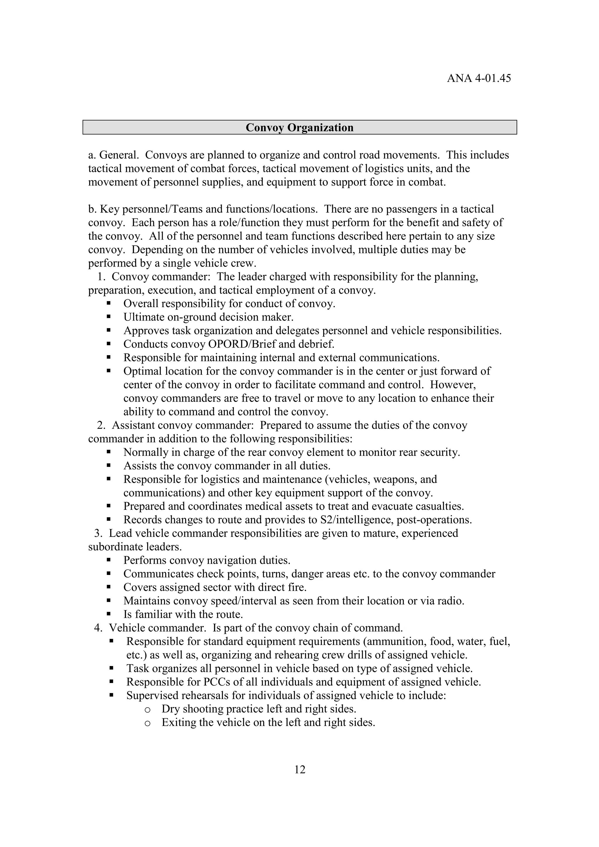 ANA 4-01.45 Convoy OPNS TTP | PDF