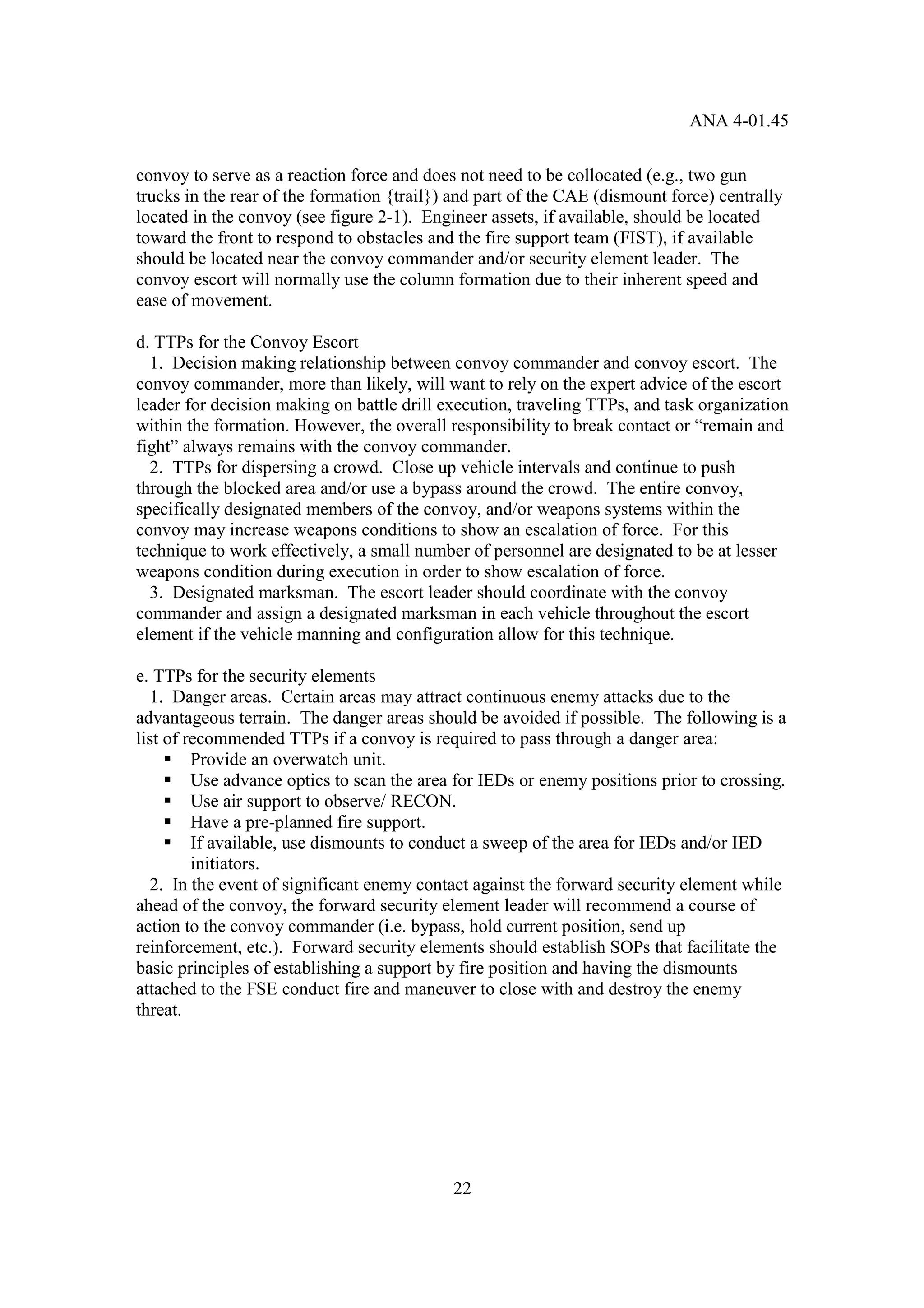 ANA 4-01.45 Convoy OPNS TTP | PDF