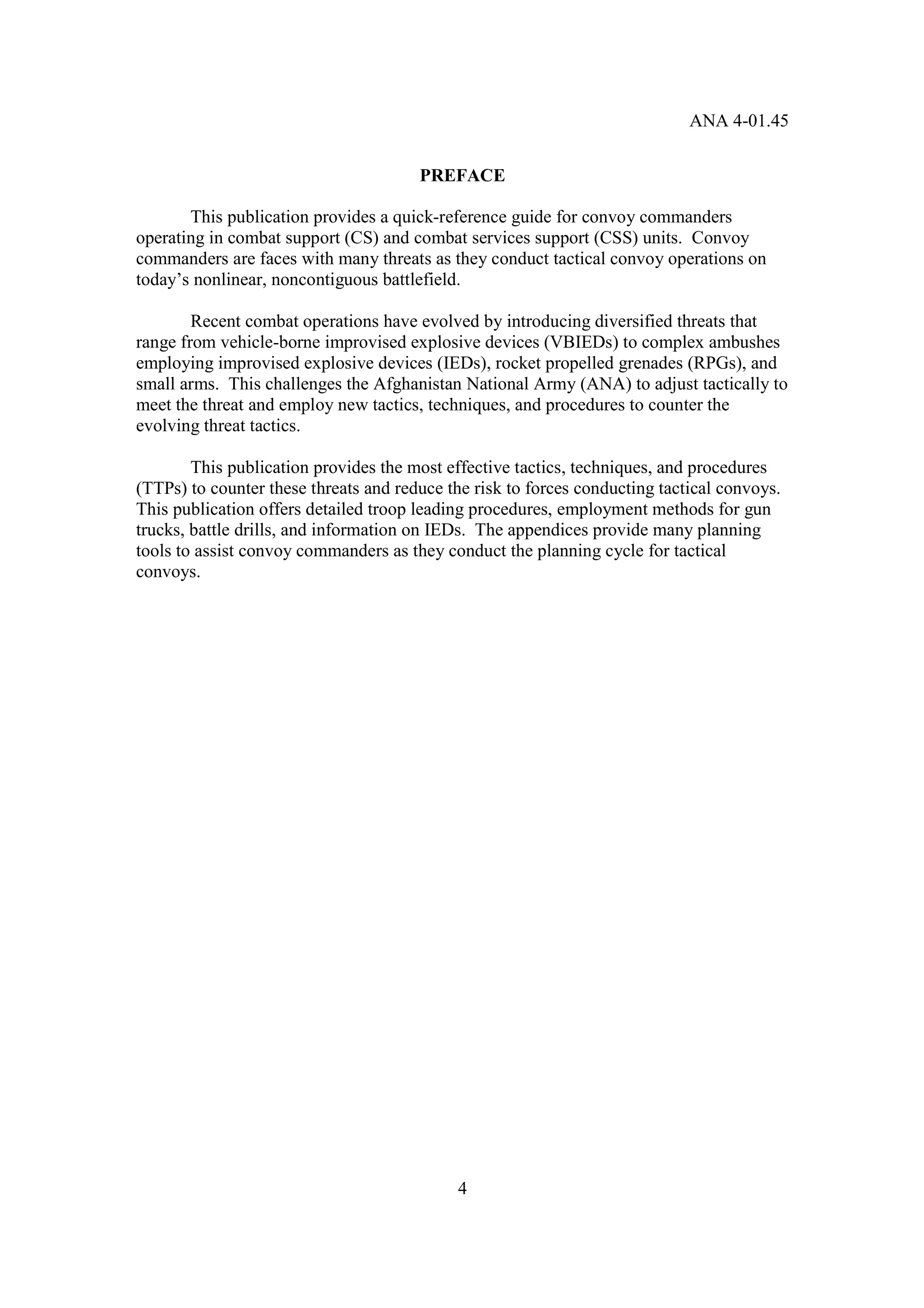 ANA 4-01.45 Convoy OPNS TTP | PDF