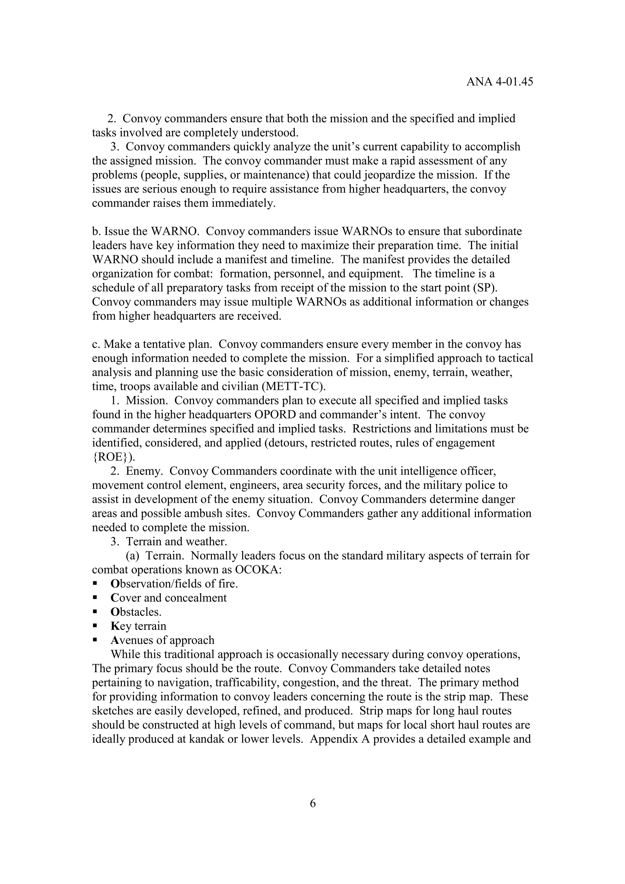 ANA 4-01.45 Convoy OPNS TTP | PDF