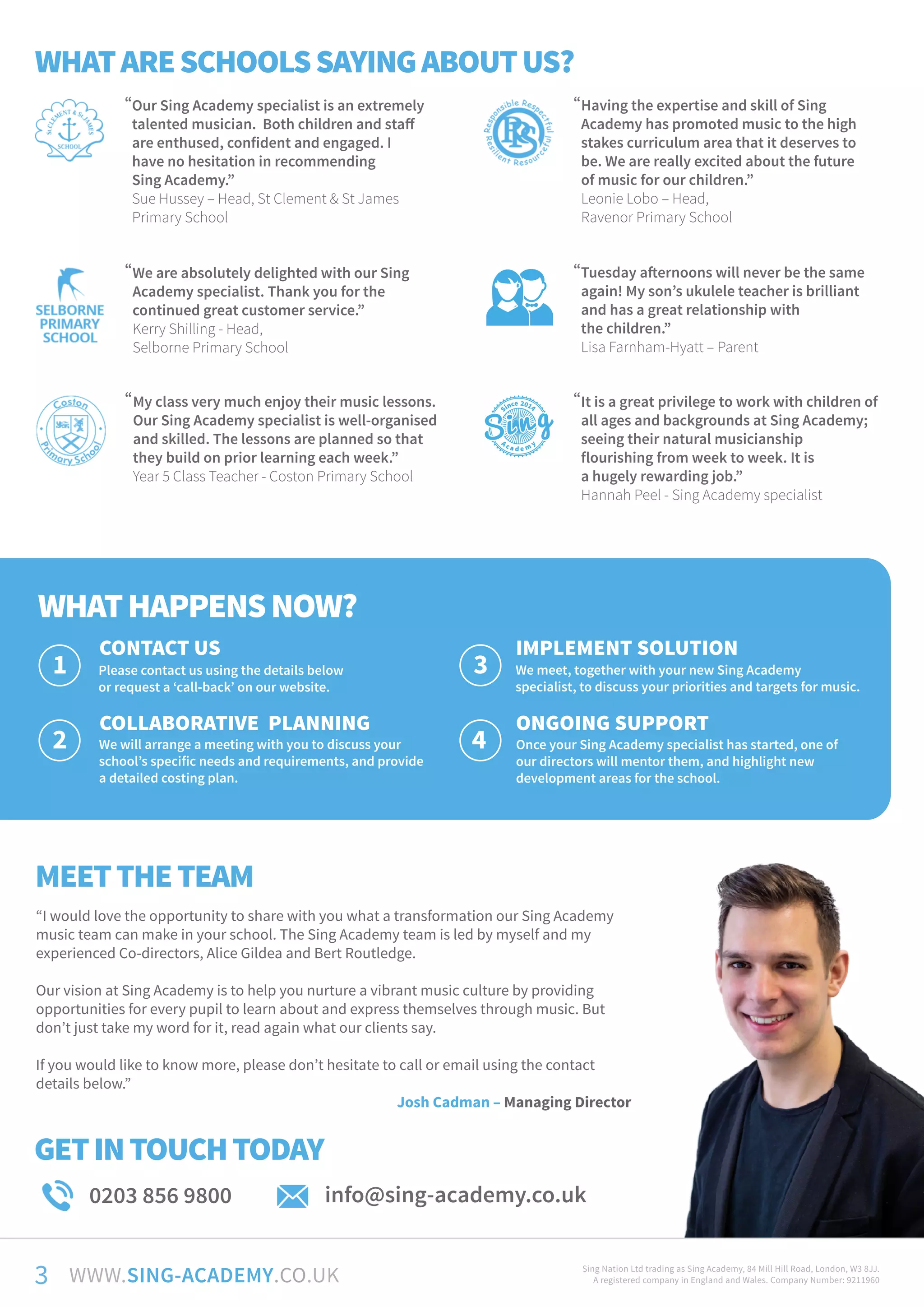 Sing Academy Brochure - Digital | PDF