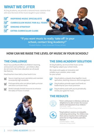 Sing Academy Brochure - Digital | PDF