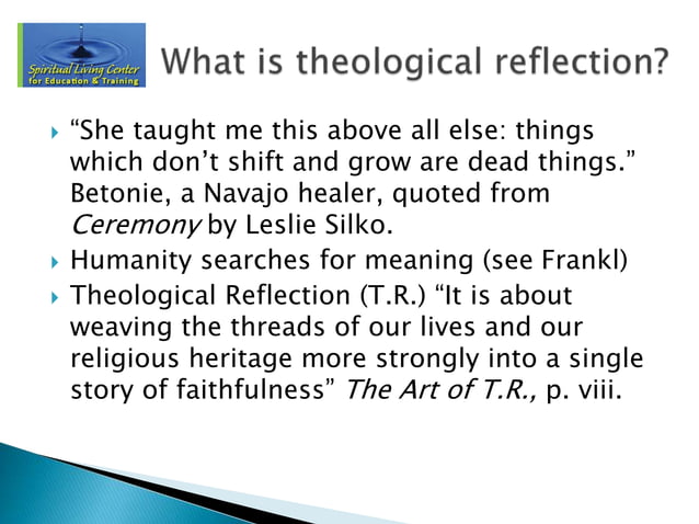 The Process of Theological Reflection | PPTX