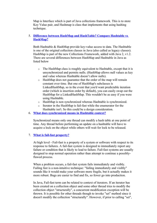 24 Collections Framework Interview Questions Doc