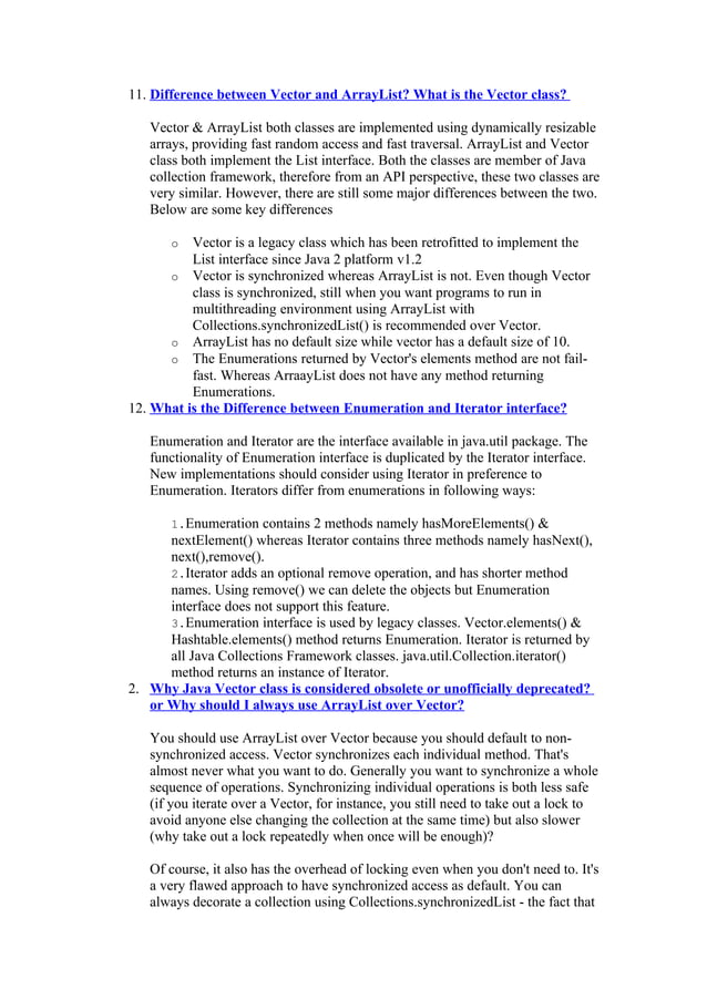 24 Collections Framework Interview Questions Doc