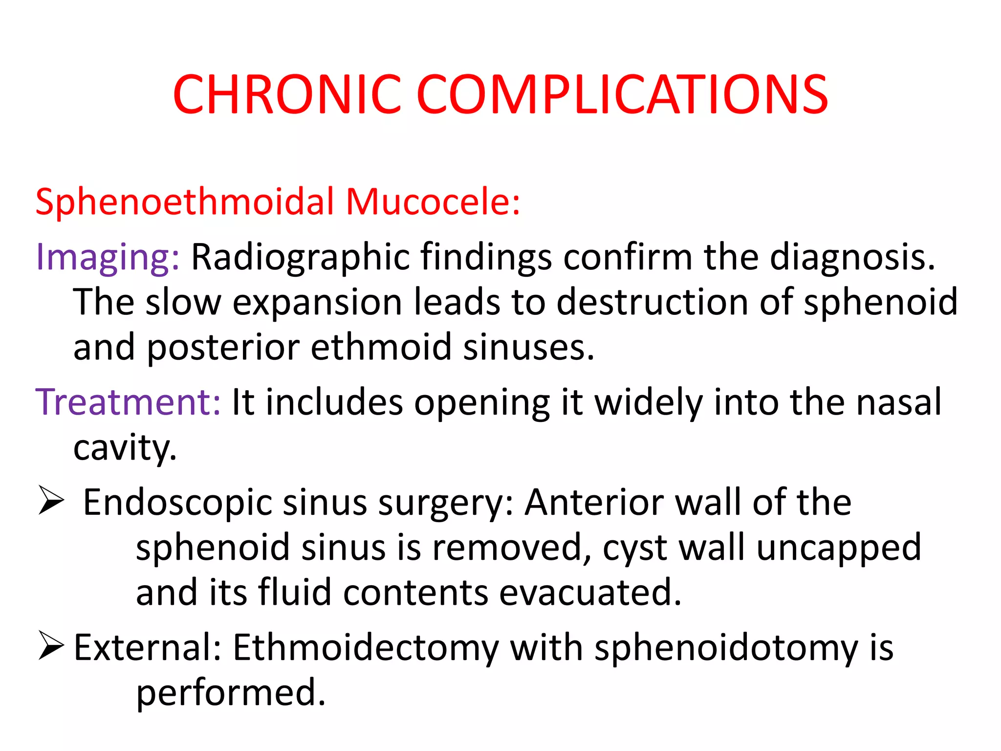 Complications of Sinusitis | PPTX