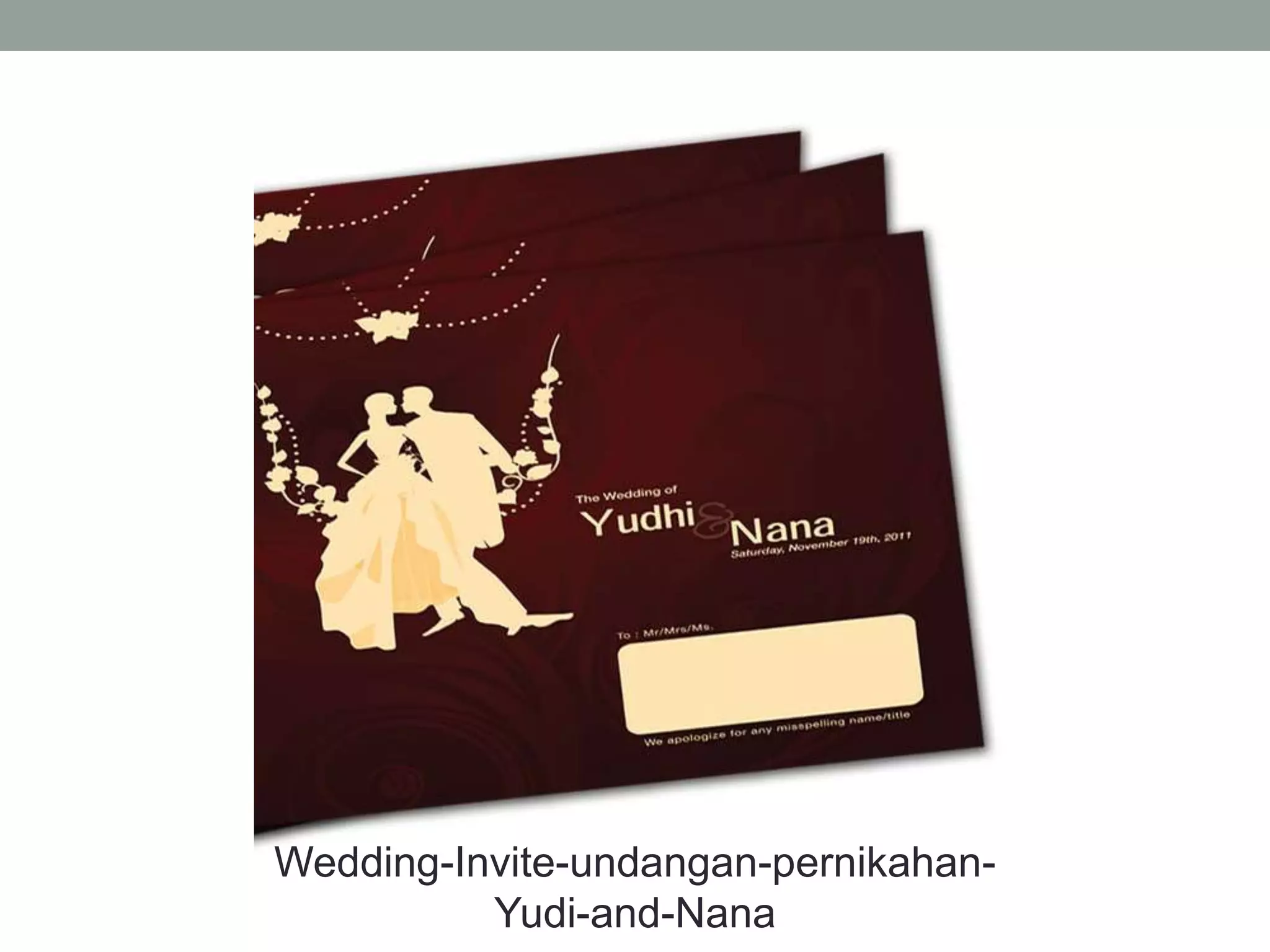 24 contoh desain undangan pernikahan | PPT